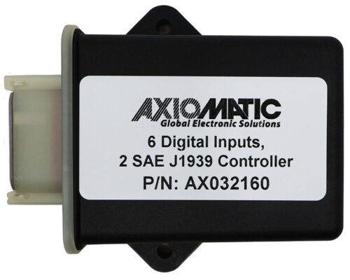 Axiomatic releases a compact and rugged 6 digital inputs controller with 2 CAN SAE J1939 ports ...
